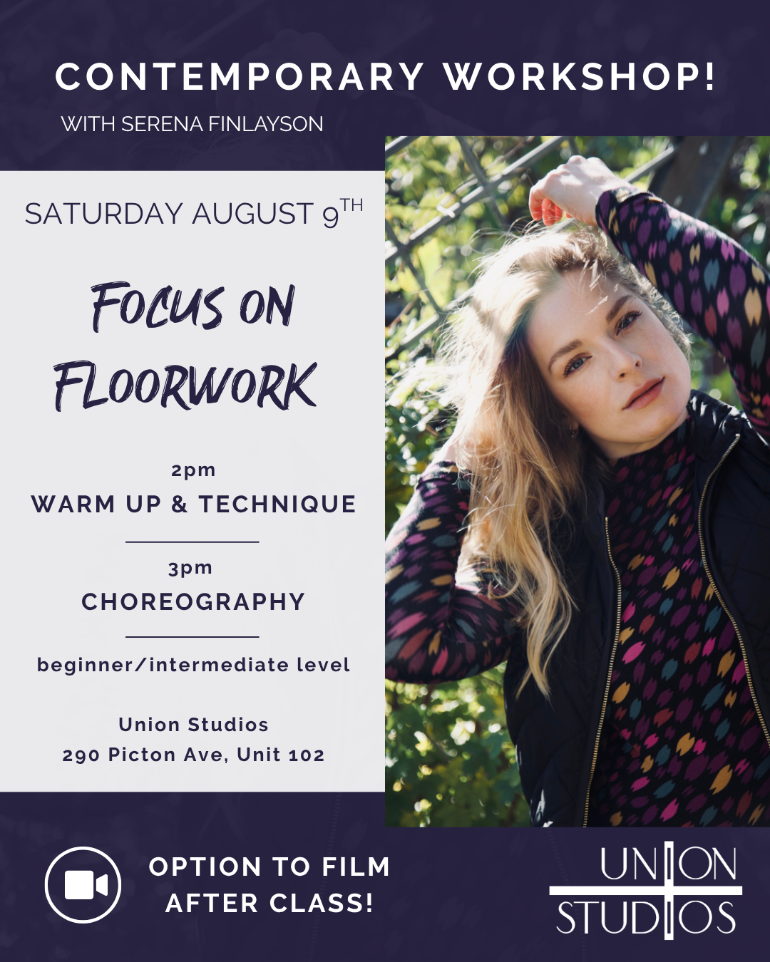 Contemporary Workshop - Focus on Floorwork - Westboro Village BIA