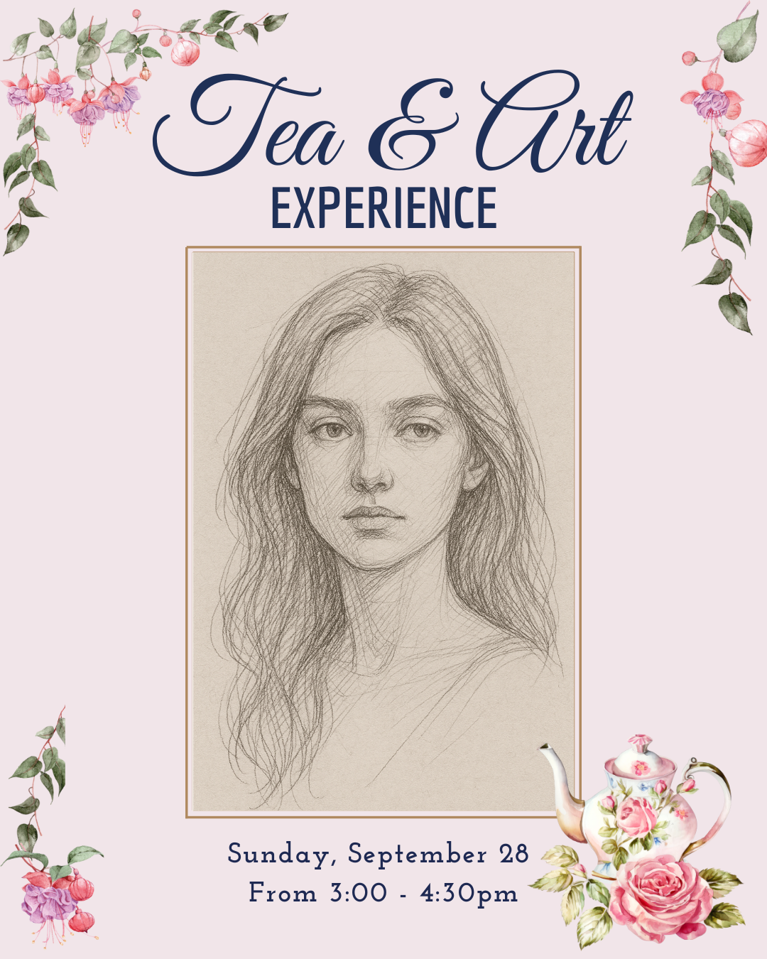 Tea & Art Experience – Pencil Portrait Edition - Westboro Village BIA